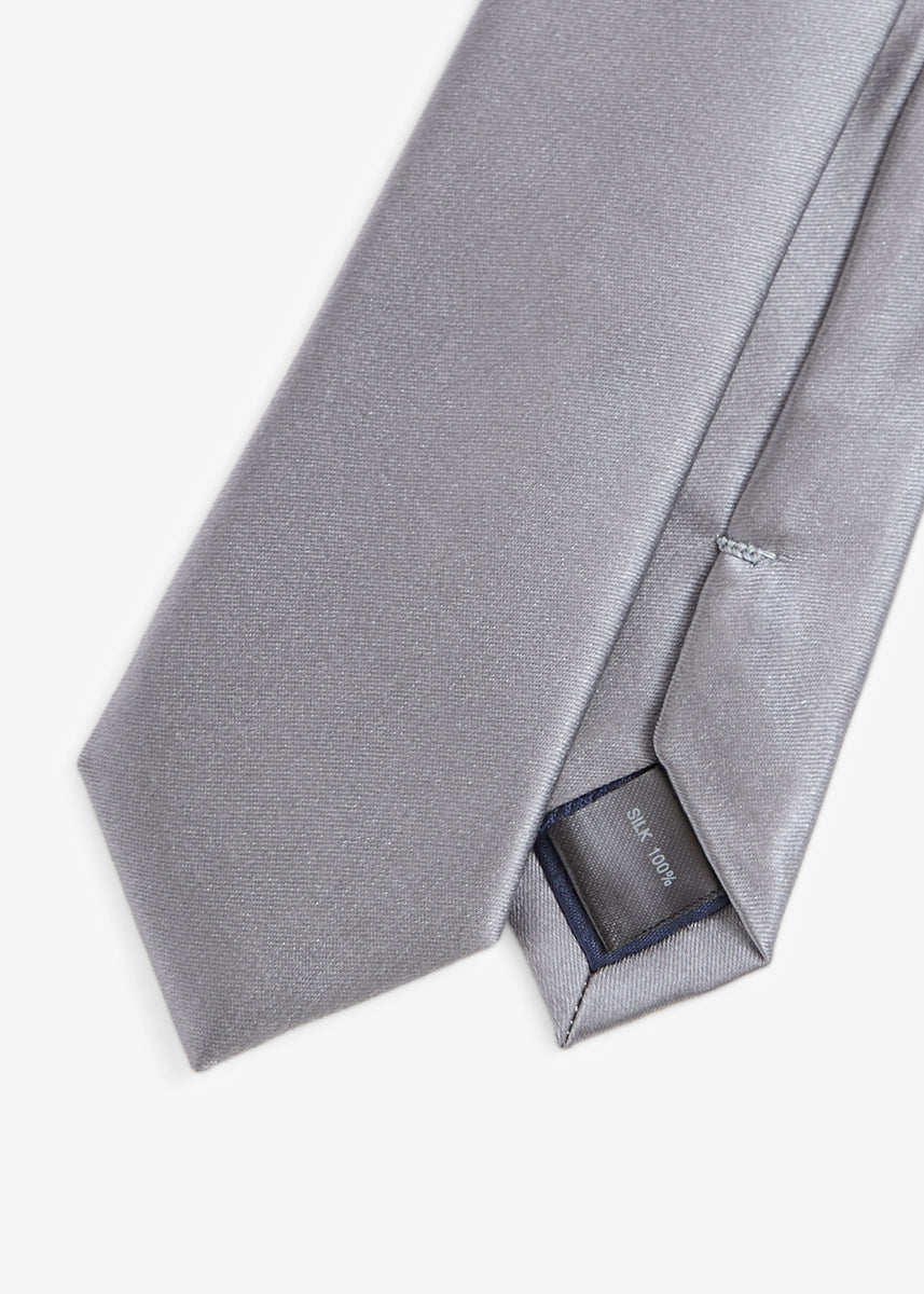 Skinny Plain Tie (Gray) – SUIT SELECT THAILAND